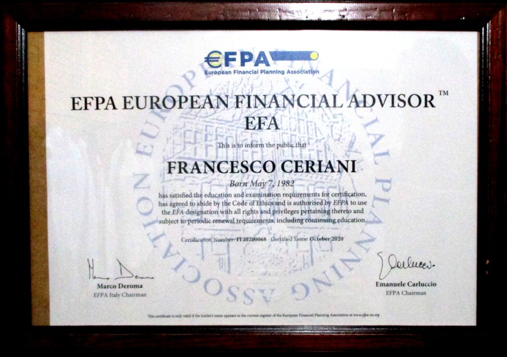 Certificazione EFPA – Educazione finanziaria